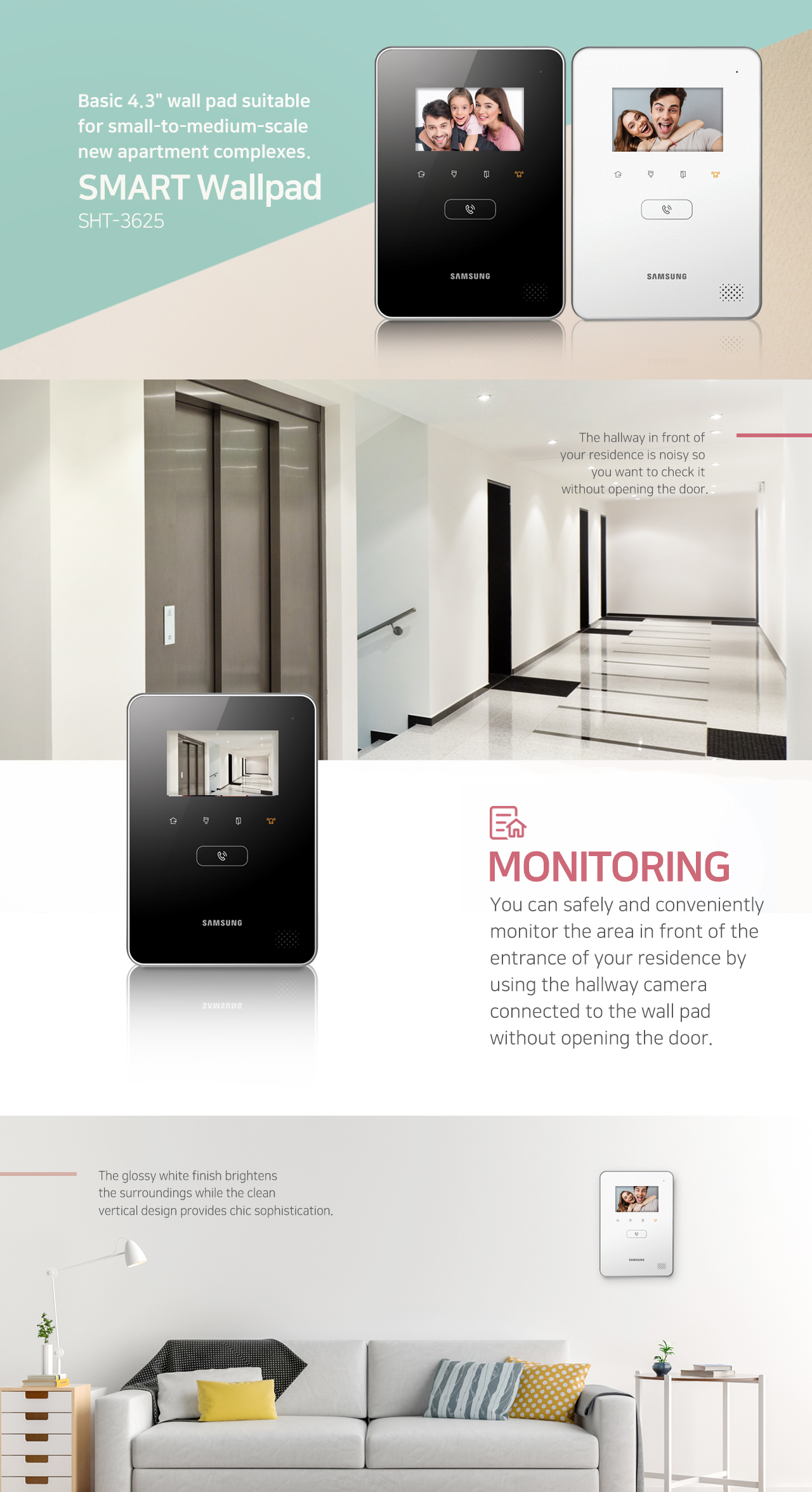 SHT-3625 | Smart Wall Pad | Smart Home | Product | Zigbang Smart Home