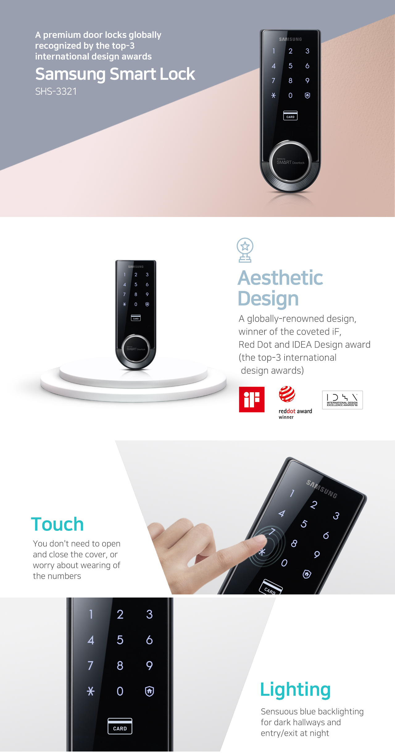 SHS-3321 | Deadbolt | Smart Doorlock | Product | Zigbang Smart Home