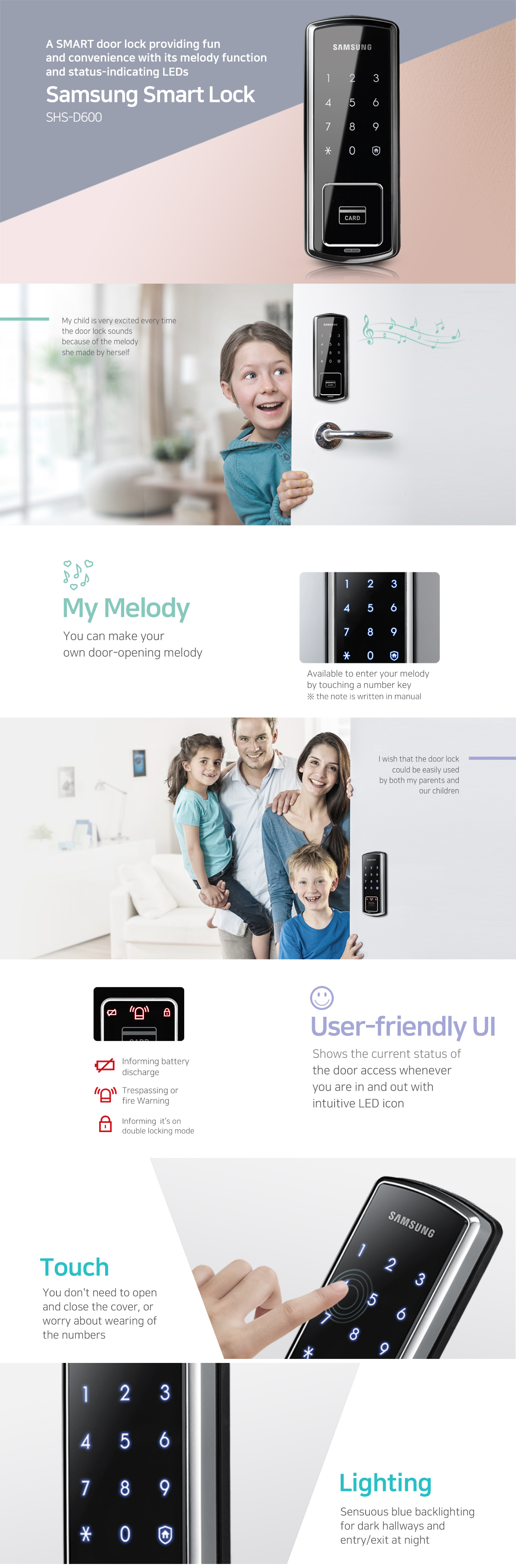 SHS-D600 | Deadbolt | Smart Doorlock | Product | Zigbang Smart Home